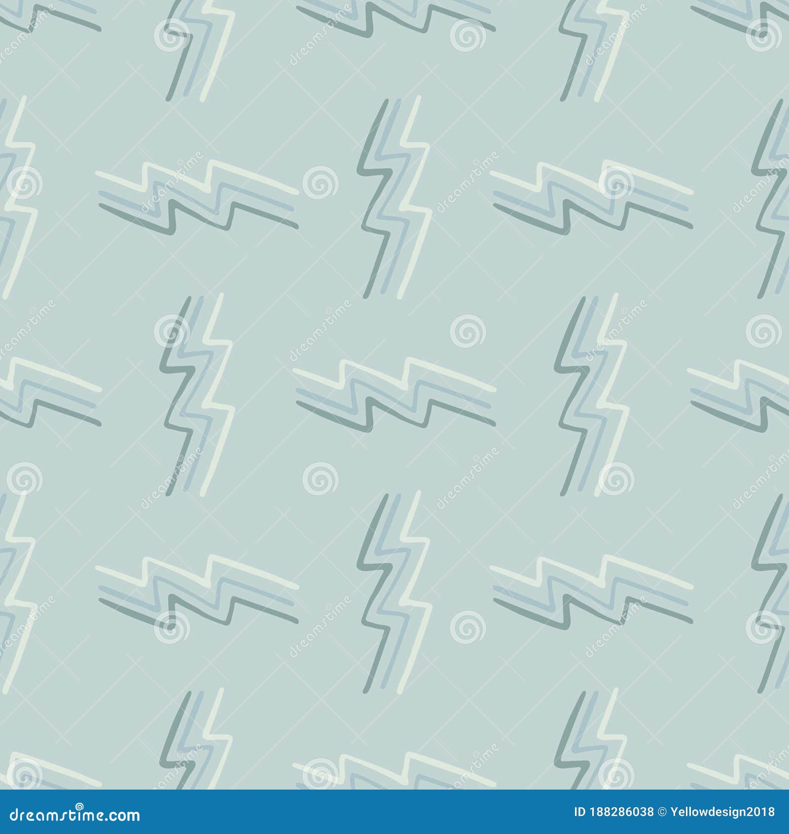 Geometric Lightning Doodle Pattern. Modern Zigzag Line Art Wallpaper ...
