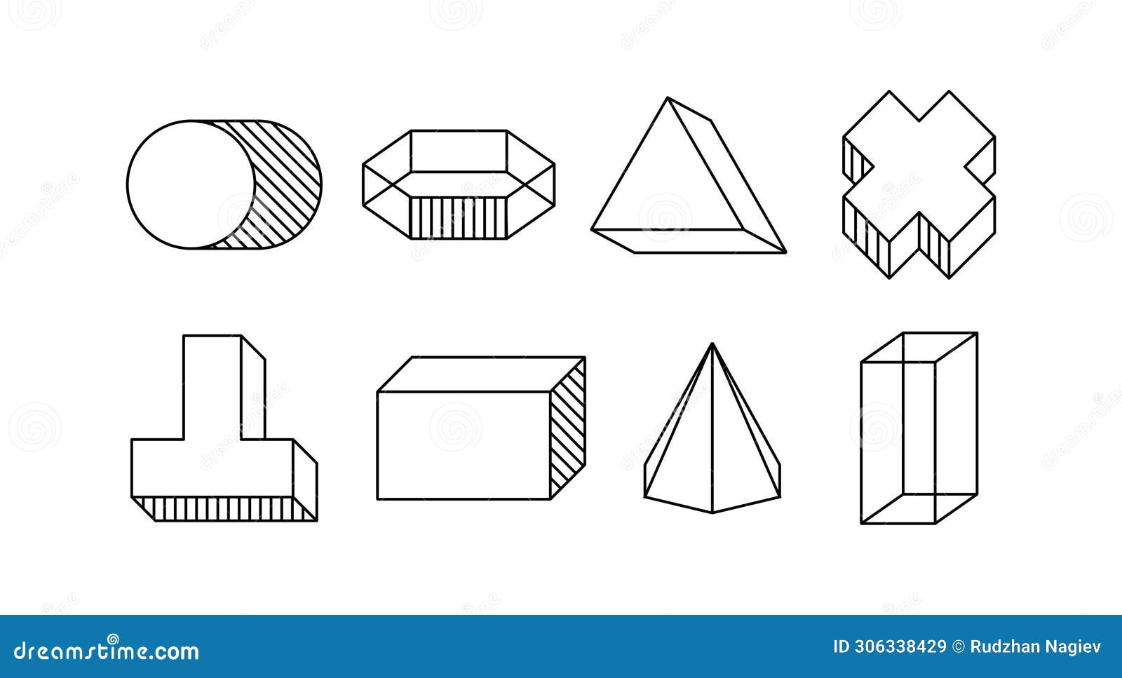 Geometric Line Elements Vector Set Stock Vector - Illustration of arch ...