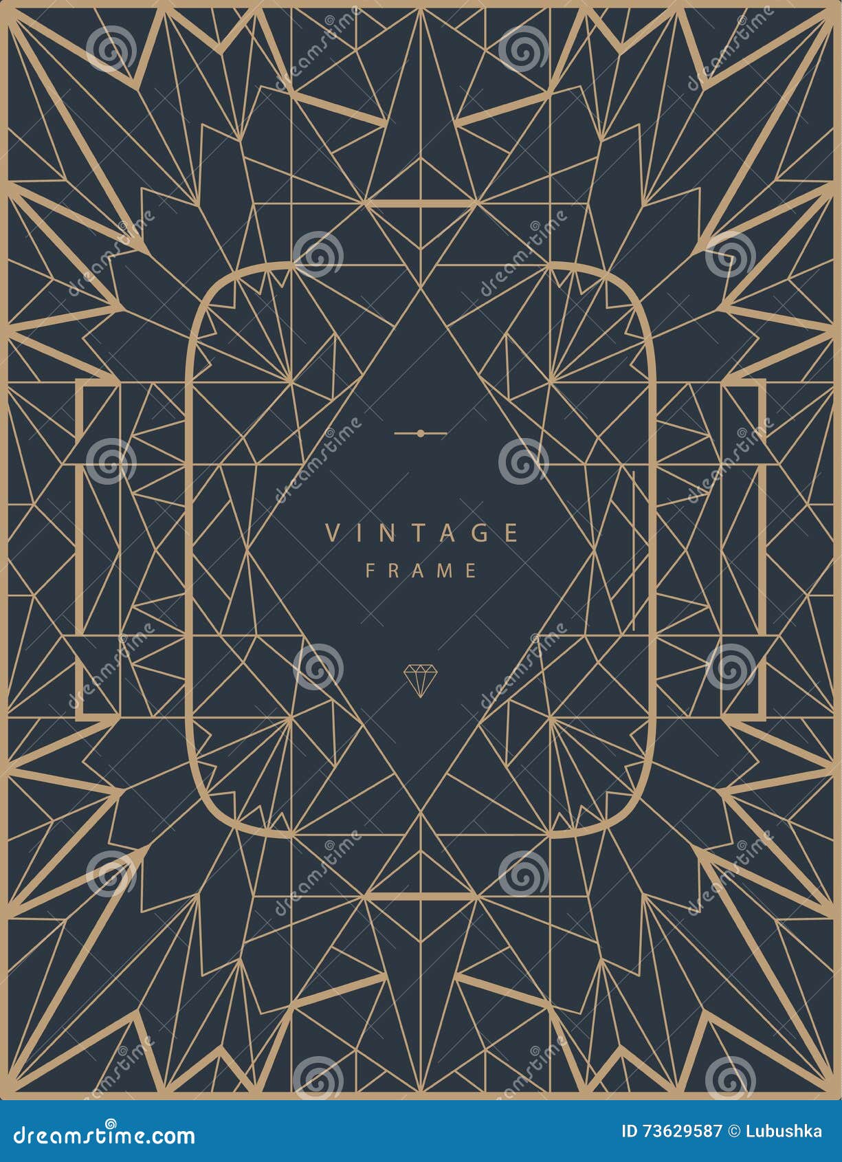 Geometric line frame stock vector. Illustration of design - 73629587