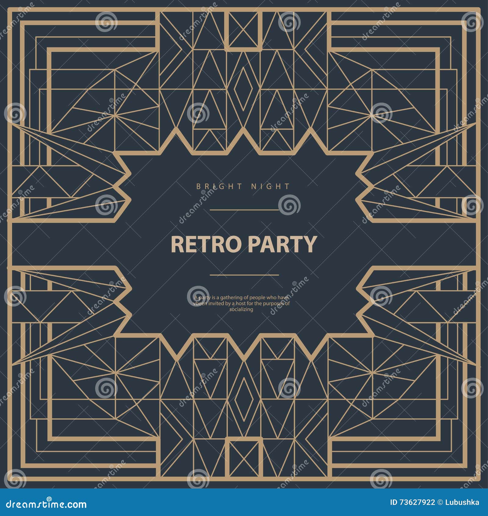 Geometric line frame stock vector. Illustration of element - 73627922