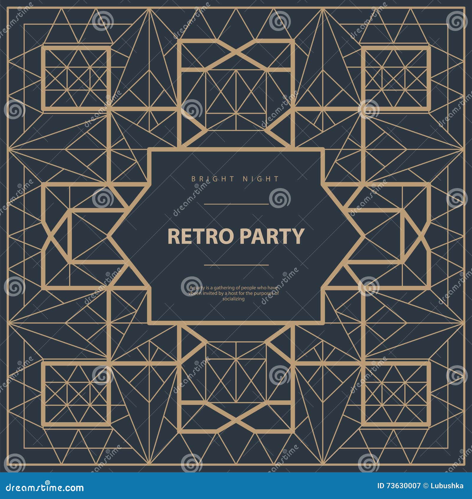 Geometric line frame stock vector. Illustration of artistic - 73630007