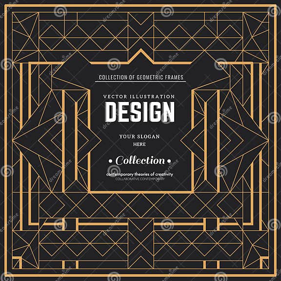 Geometric line frame stock vector. Illustration of artistic - 73683551