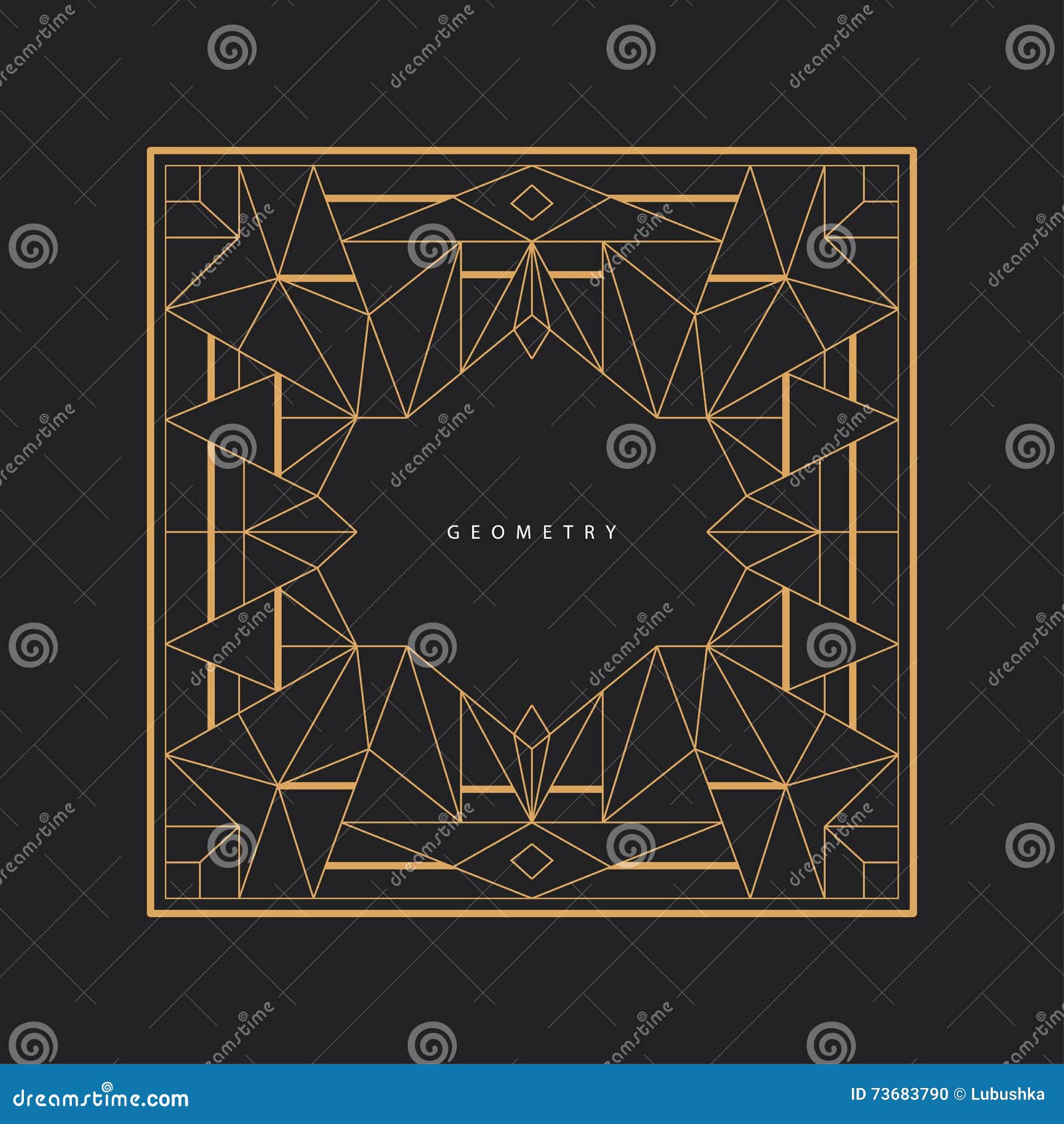 Geometric line frame stock vector. Illustration of icon - 73683790