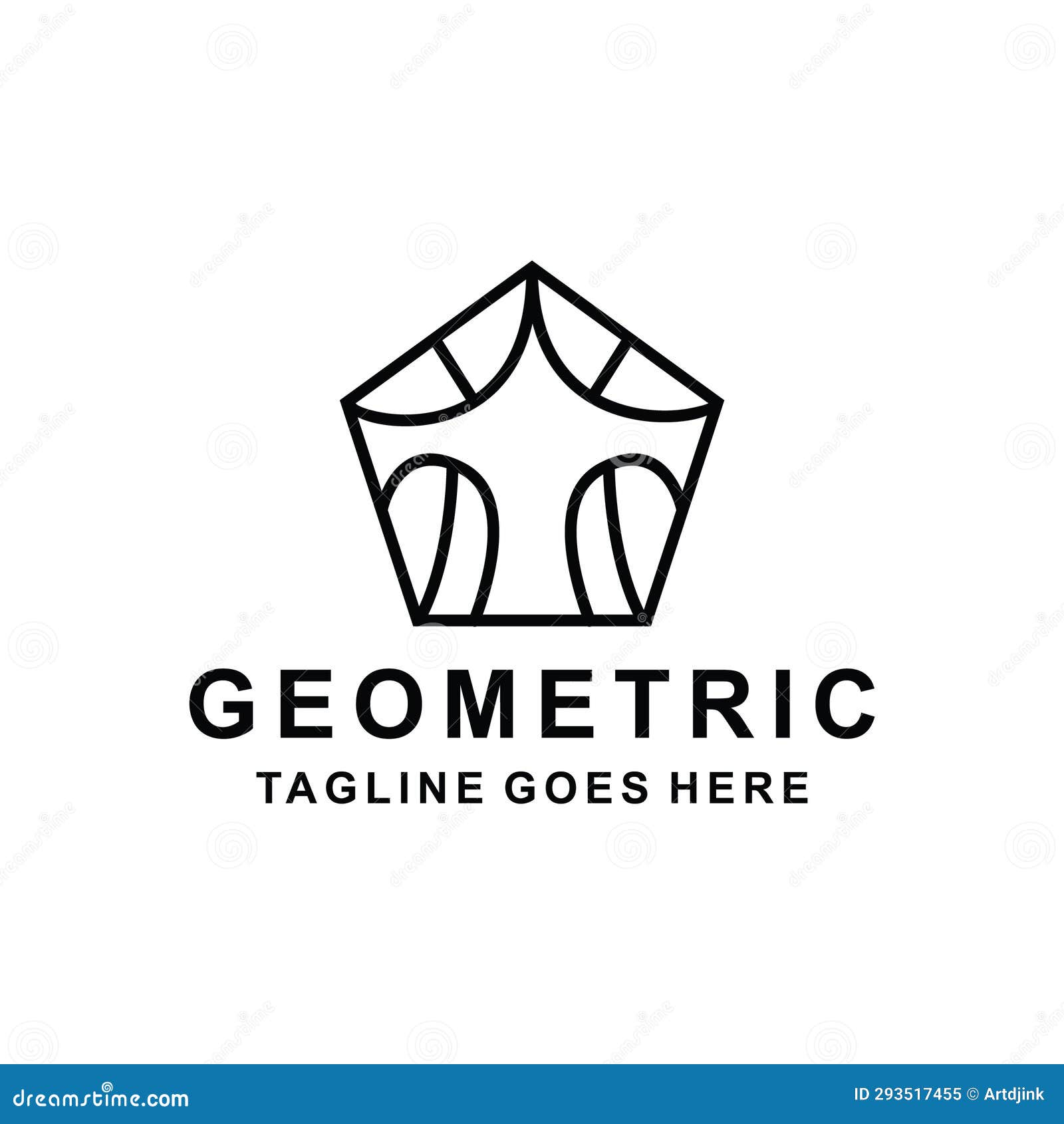 Geometric Line Logo Design Vector Stock Vector - Illustration of ...