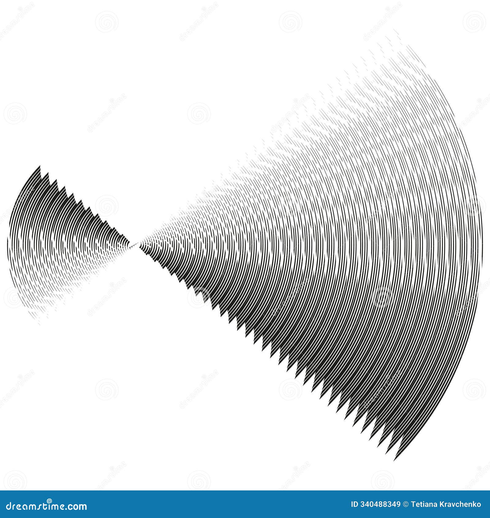 Geometric Line Pattern. Concentric Arc Shape. Abstract Curved Design ...