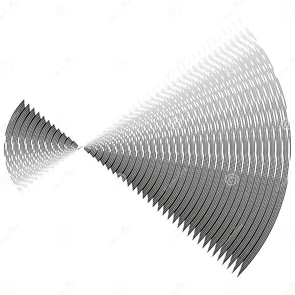 Geometric Line Pattern. Concentric Arc Shape. Abstract Curved Design ...