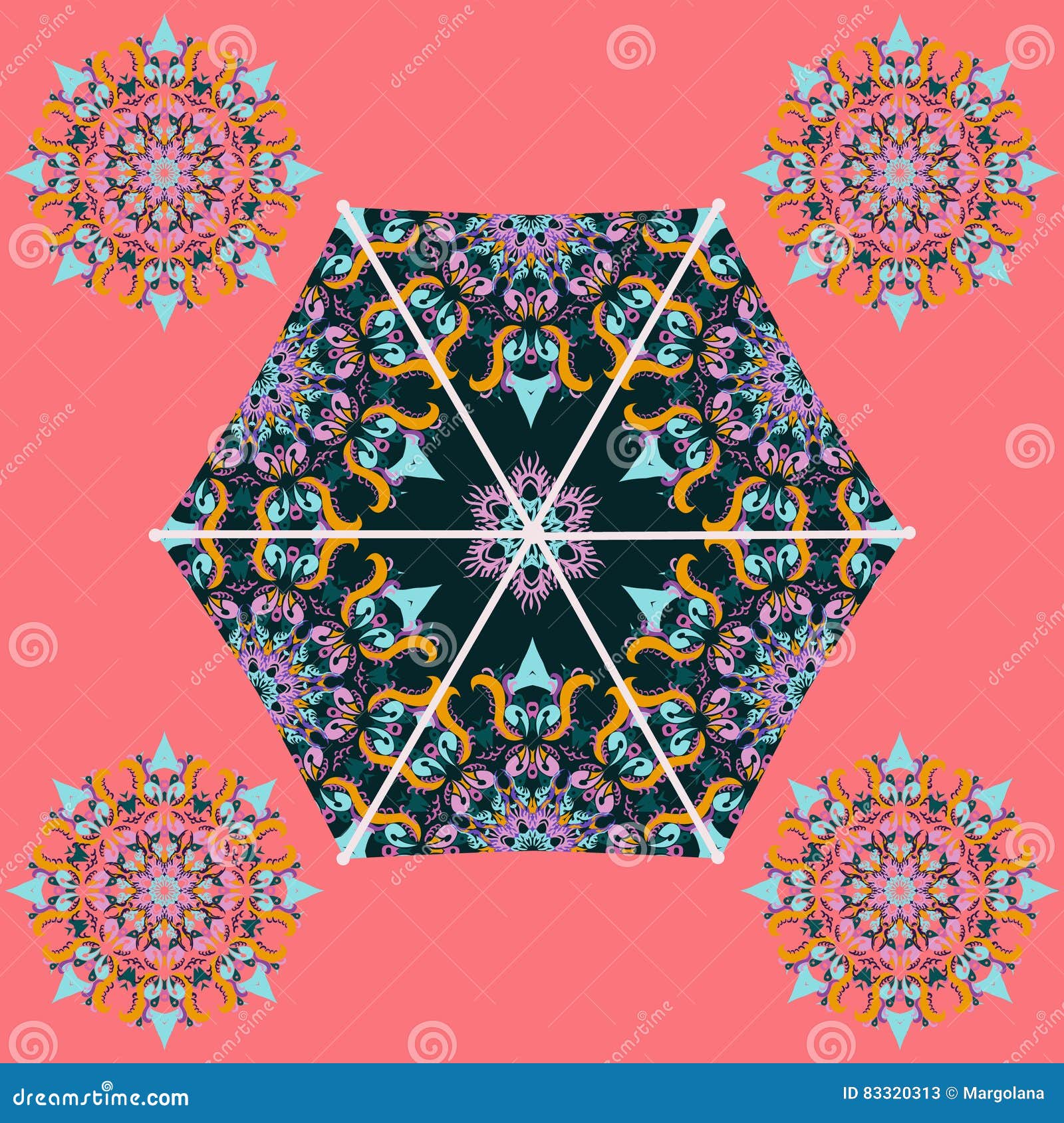 Geometric Line Pattern with Umbrella and Fabric Texture Stock Vector ...