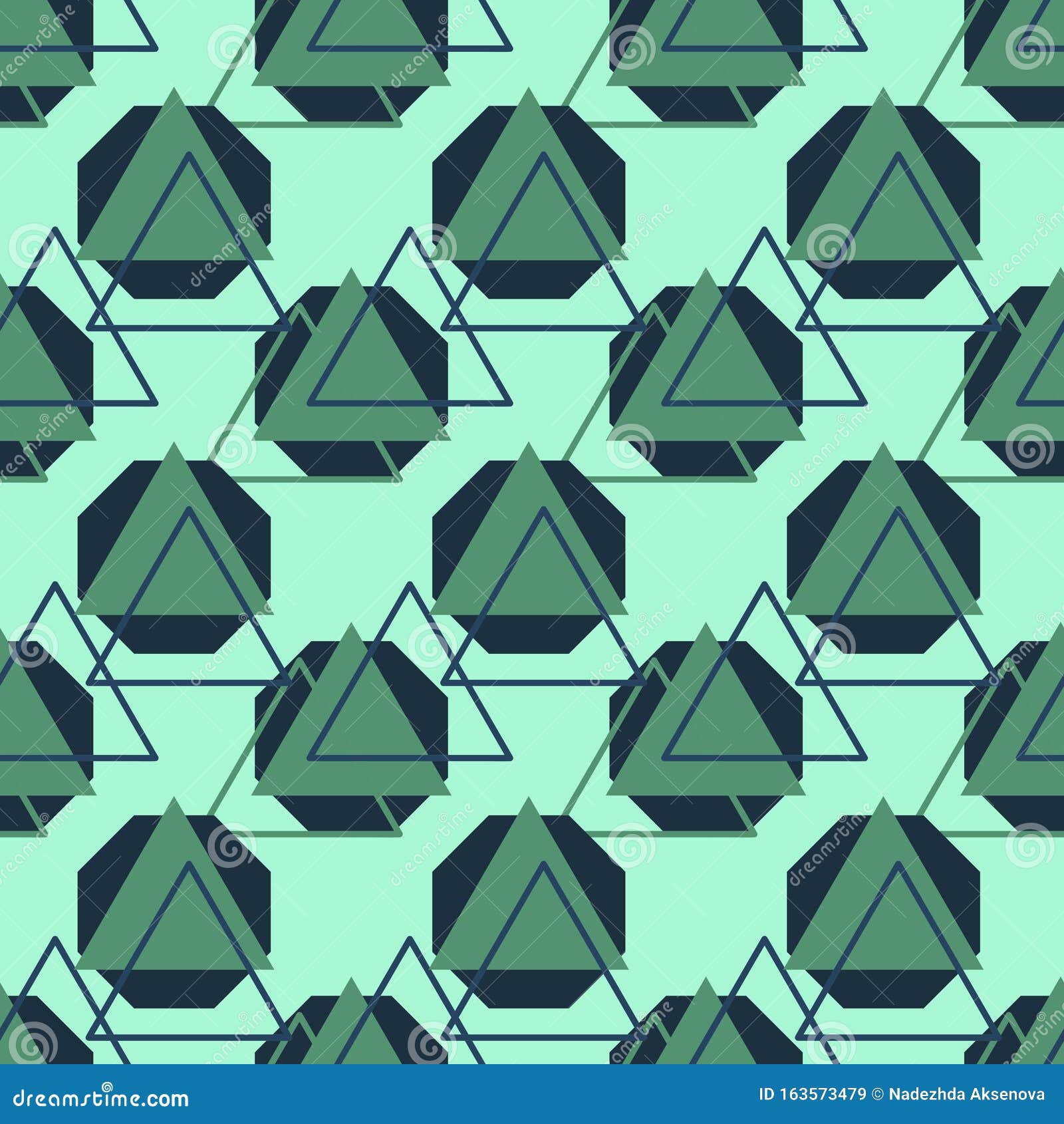 Geometric Line and Shape Abstract Seamless Background with Triangle and ...