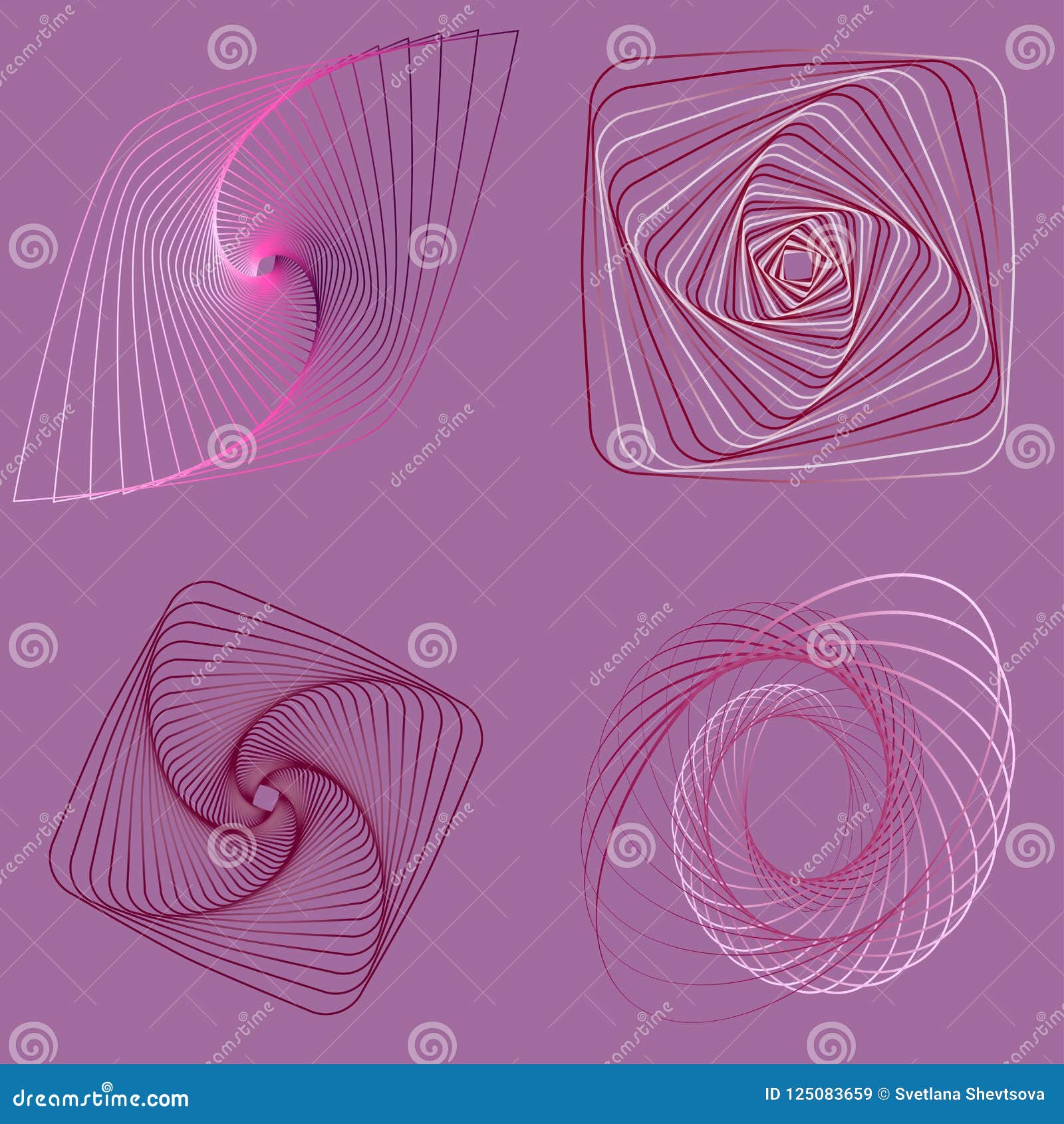 Geometric Linear Art, Background -set Stock Vector - Illustration of ...