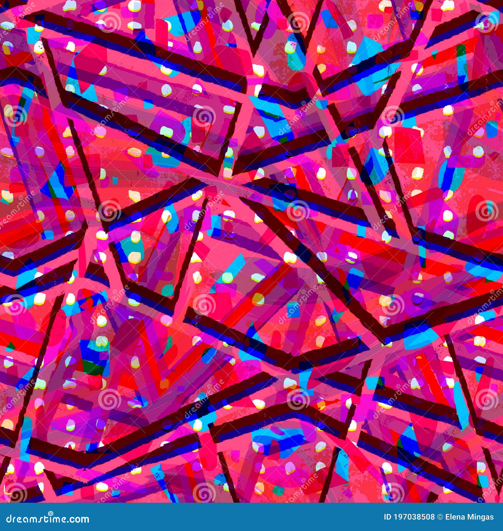 Geometric Linear Triangular Print with Speckled Overlay Stock ...