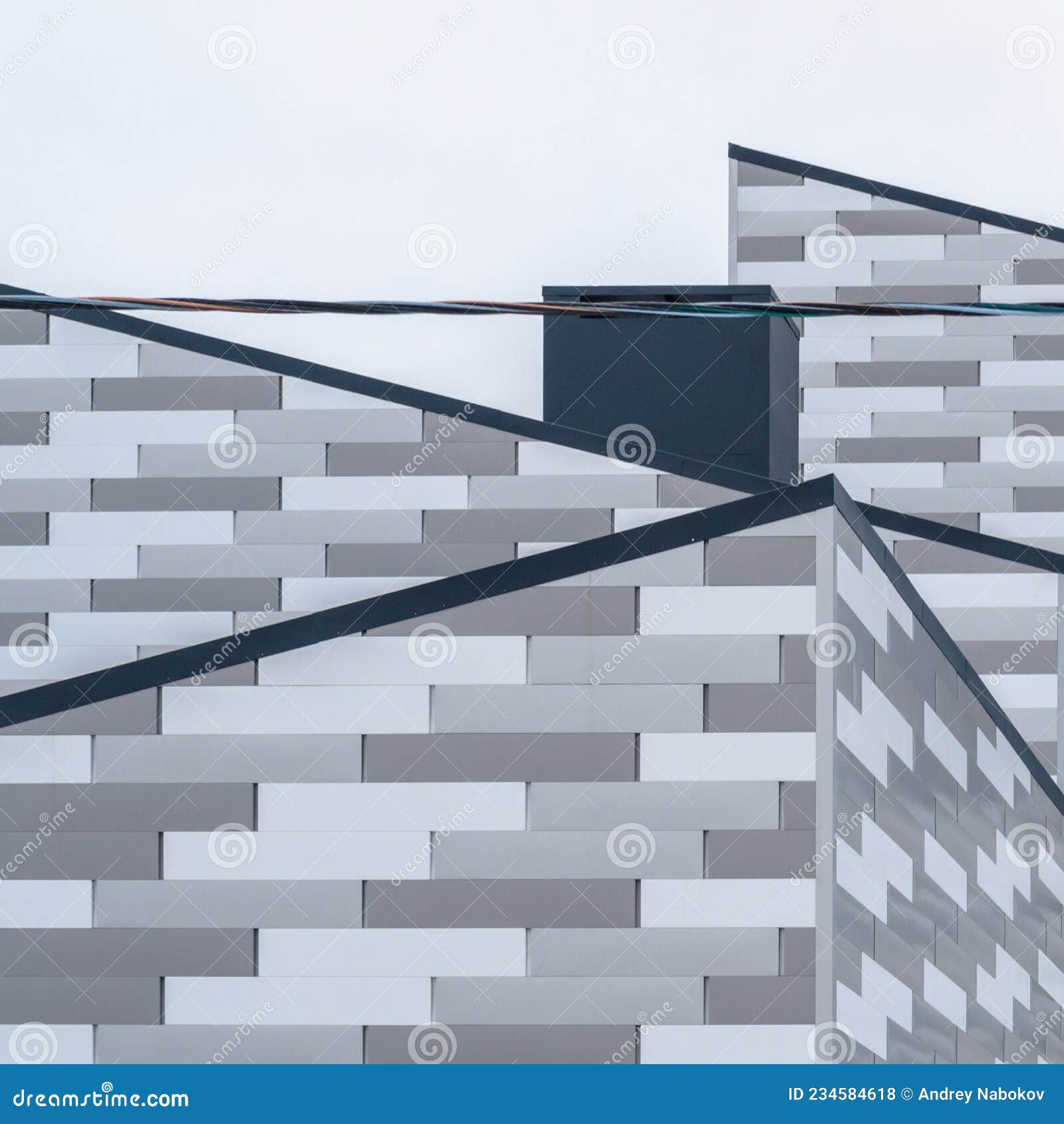 Geometric Lines of a Modern House Stock Photo - Image of roof, wall ...