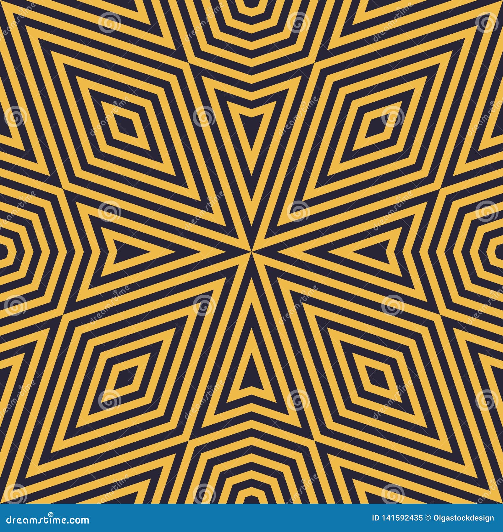 Black and Yellow Geometric Lines Seamless Pattern. Trendy Vector ...