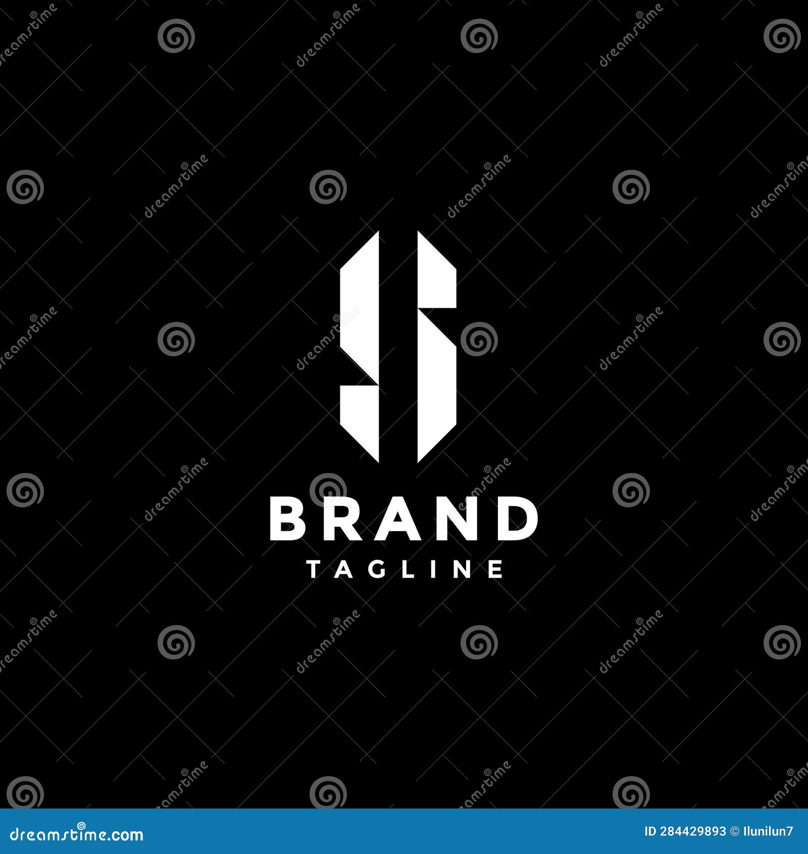 Geometric Lines Shape Initial Letter S Logo Design Stock Vector ...
