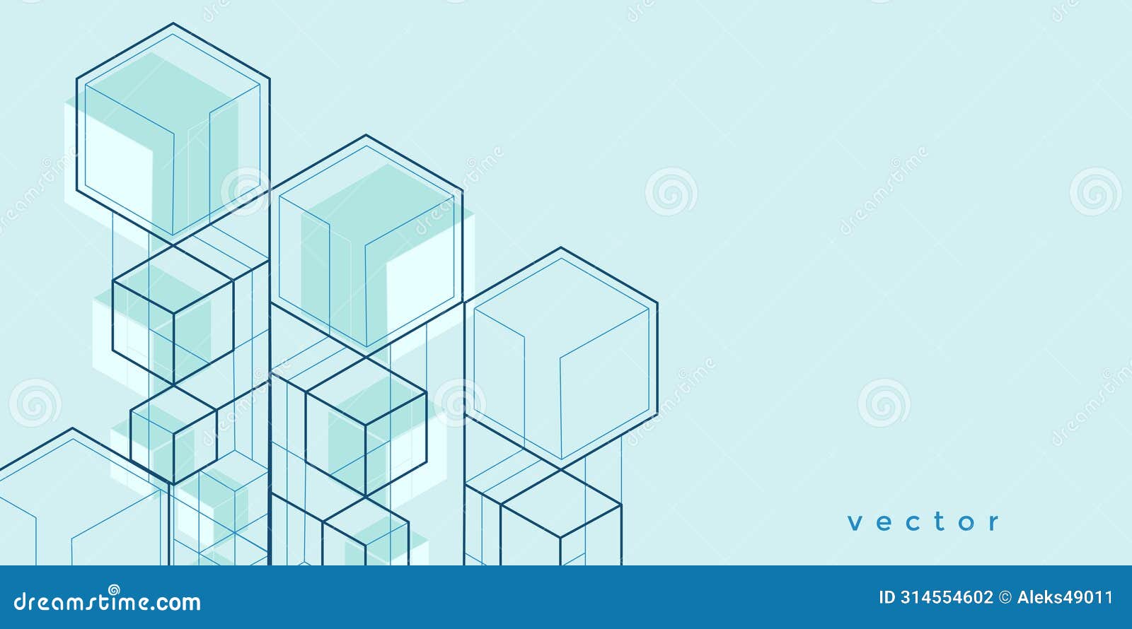 Geometric Lines and Squares.Technical Drawing Background .Technology ...