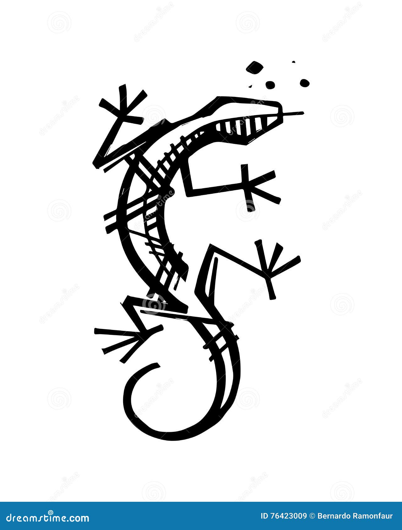 Geometric Lizard Vector Illustration Stock Vector - Illustration of ...