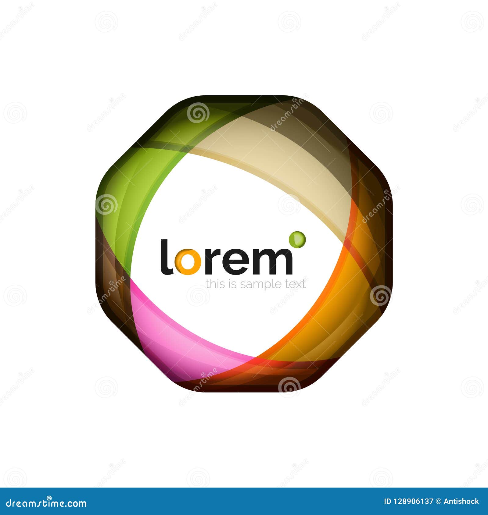 Geometric Logo Design Convergence Idea, Modern Composition of Color ...