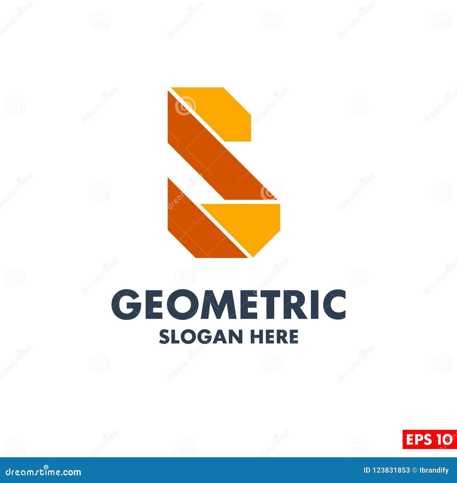 Geometric Logo Design with Typography and Light Background Vector Stock ...