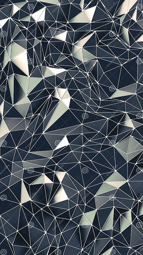 Geometric Low Poly Graphic Repeat. Pattern Made Out of Triangular Facets. 3d Rendering Stock ...