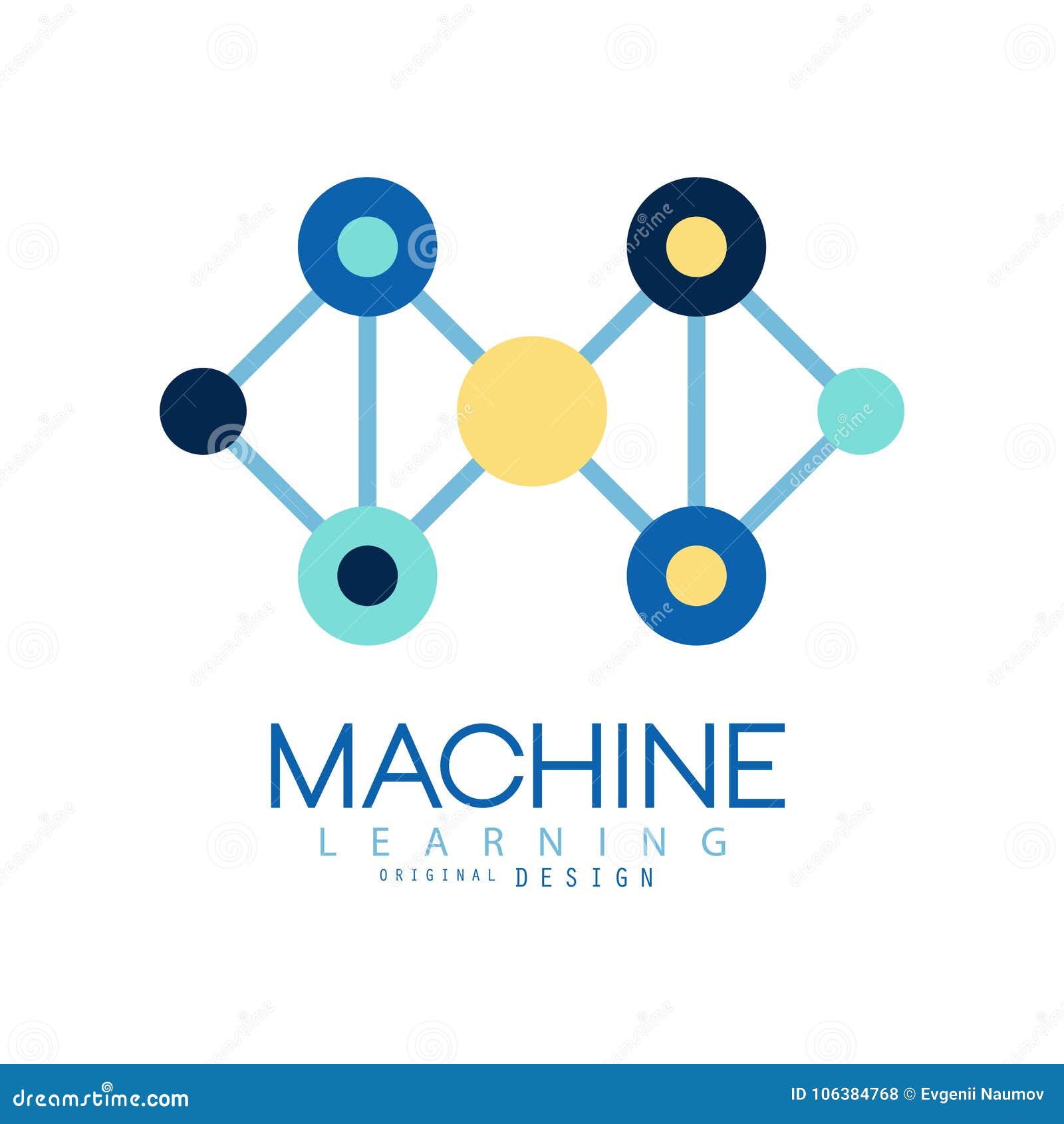 Geometric Machine Learning Logo. Data Mining. Computer Industry. Flat ...