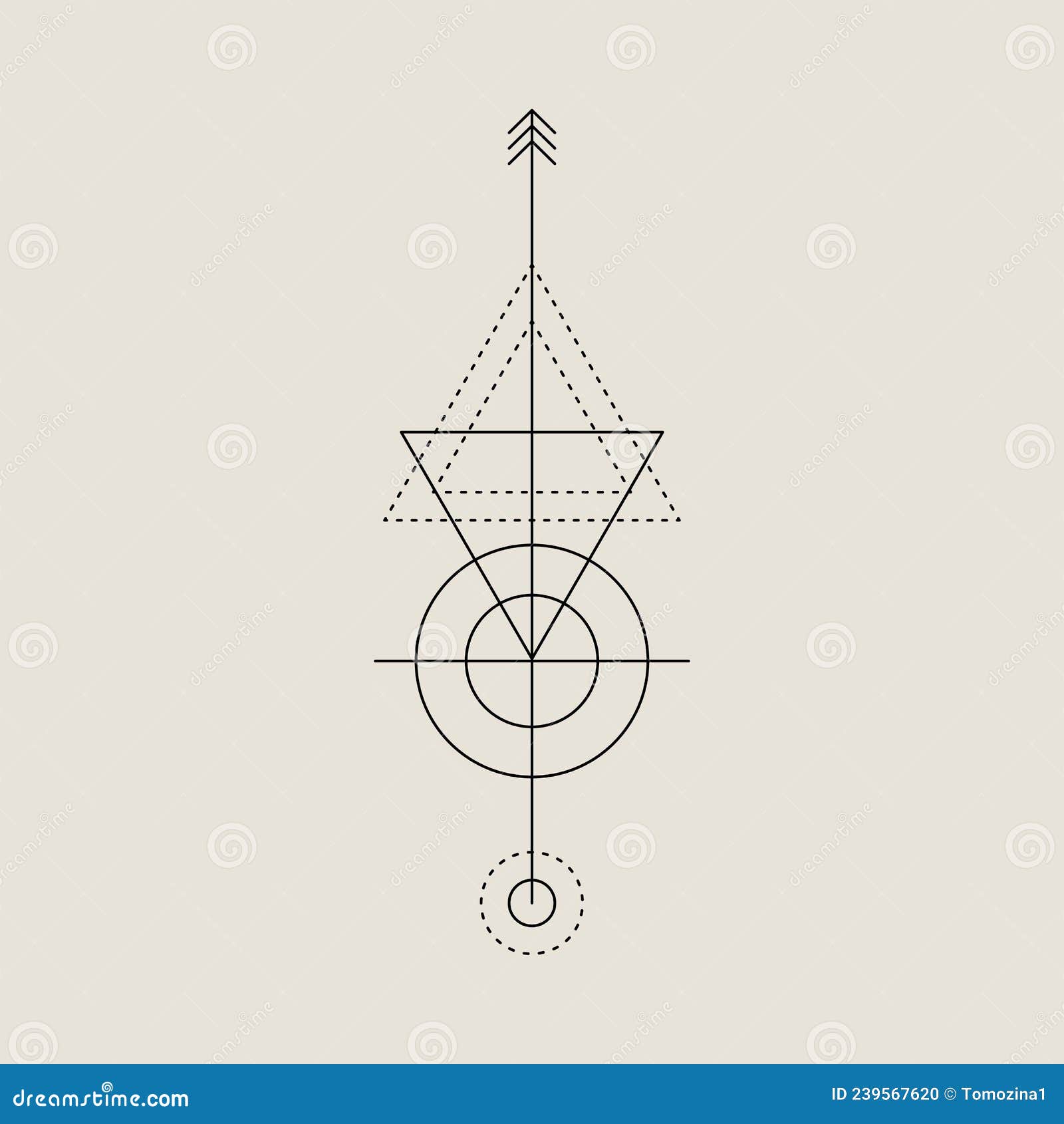 Geometric Magic Line Composition Stock Vector - Illustration of ...