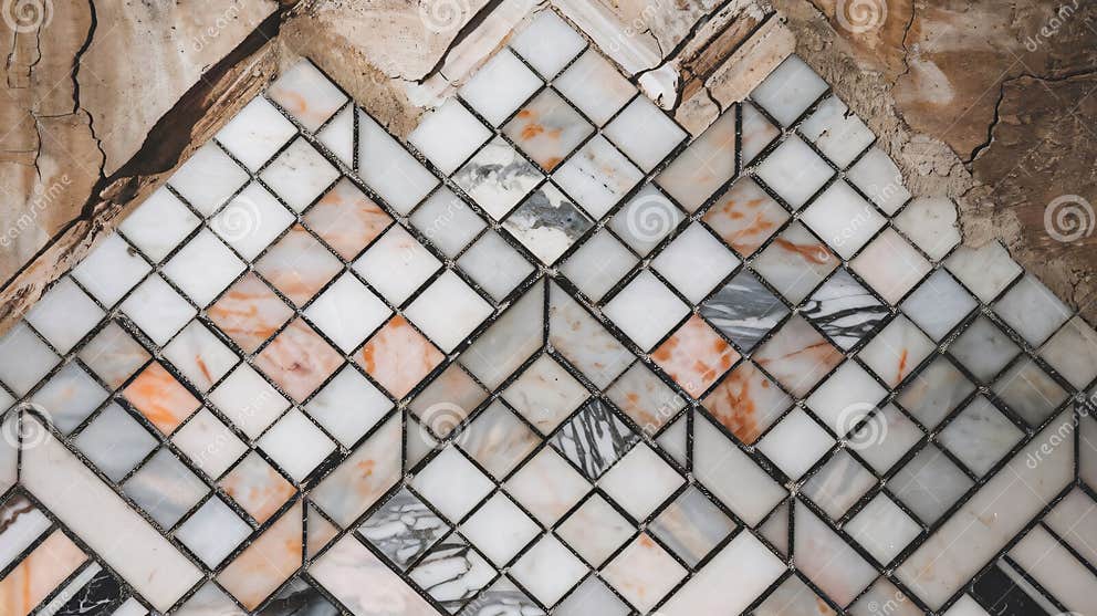 Geometric Marble Tile Pattern, Elegant Vintage High Quality Image Stock ...