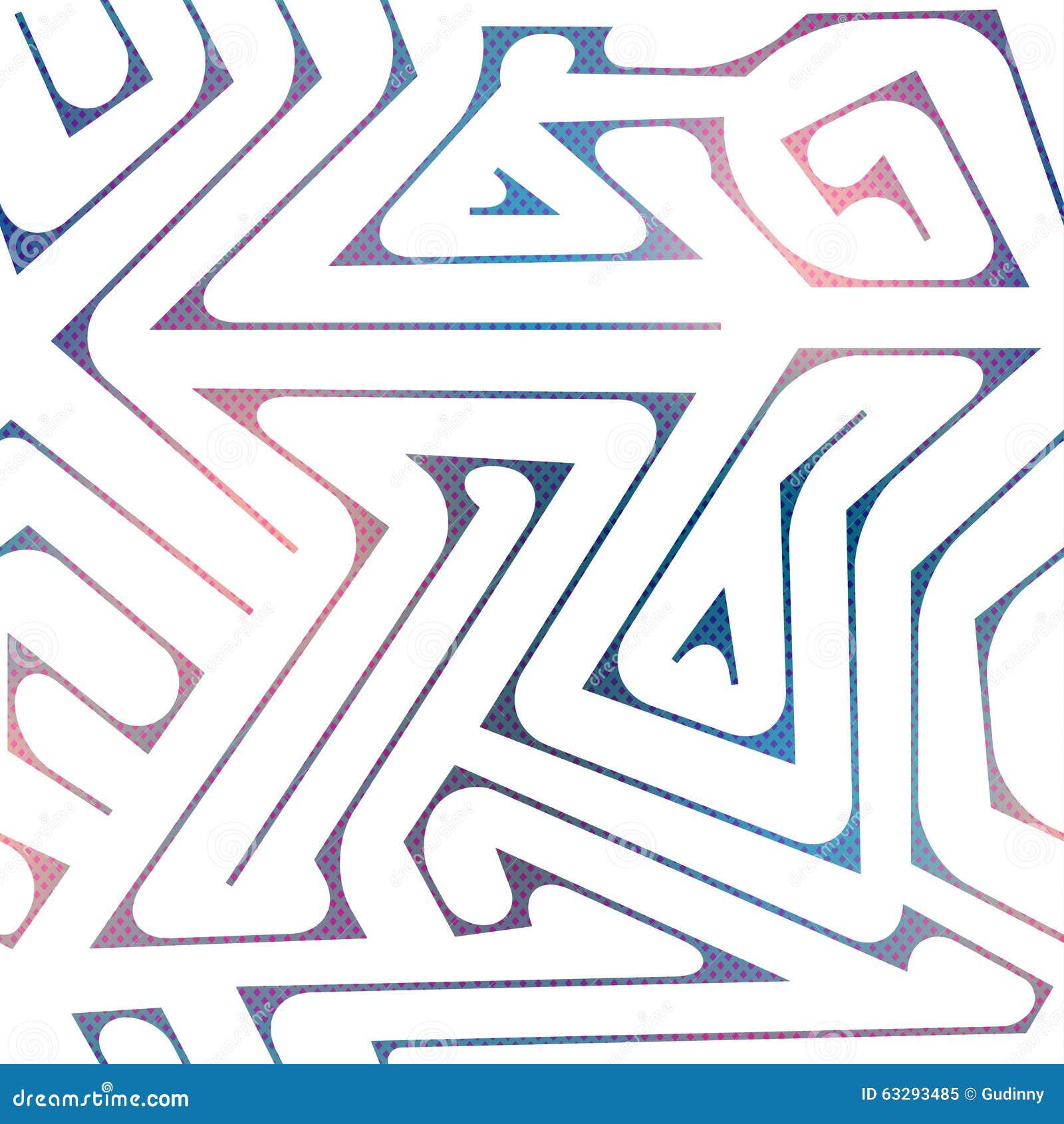 Geometric Maze Seamless Pattern Stock Vector - Illustration of abstract ...