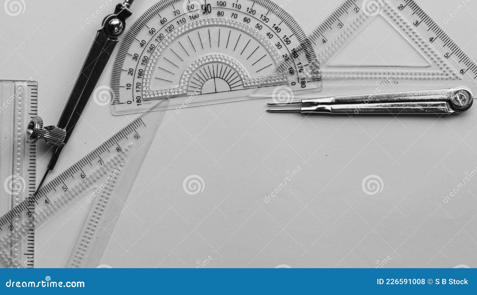 Geometric Measuring Tools, Drawing Items and Mathematical Instruments ...