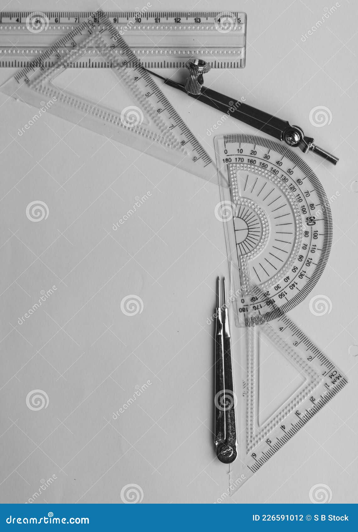 Geometric Measuring Tools, Drawing Items and Mathematical Instruments ...