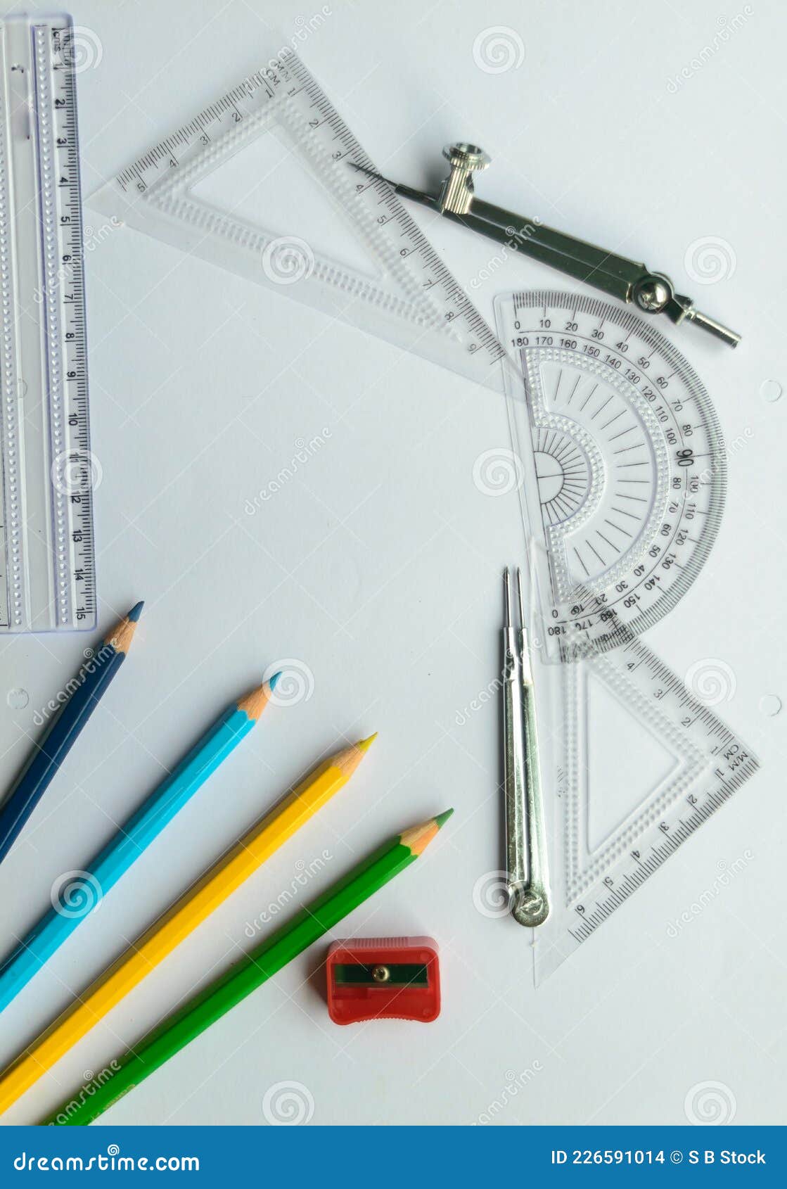 Geometric Measuring Tools, Drawing Items and Mathematical Instruments ...