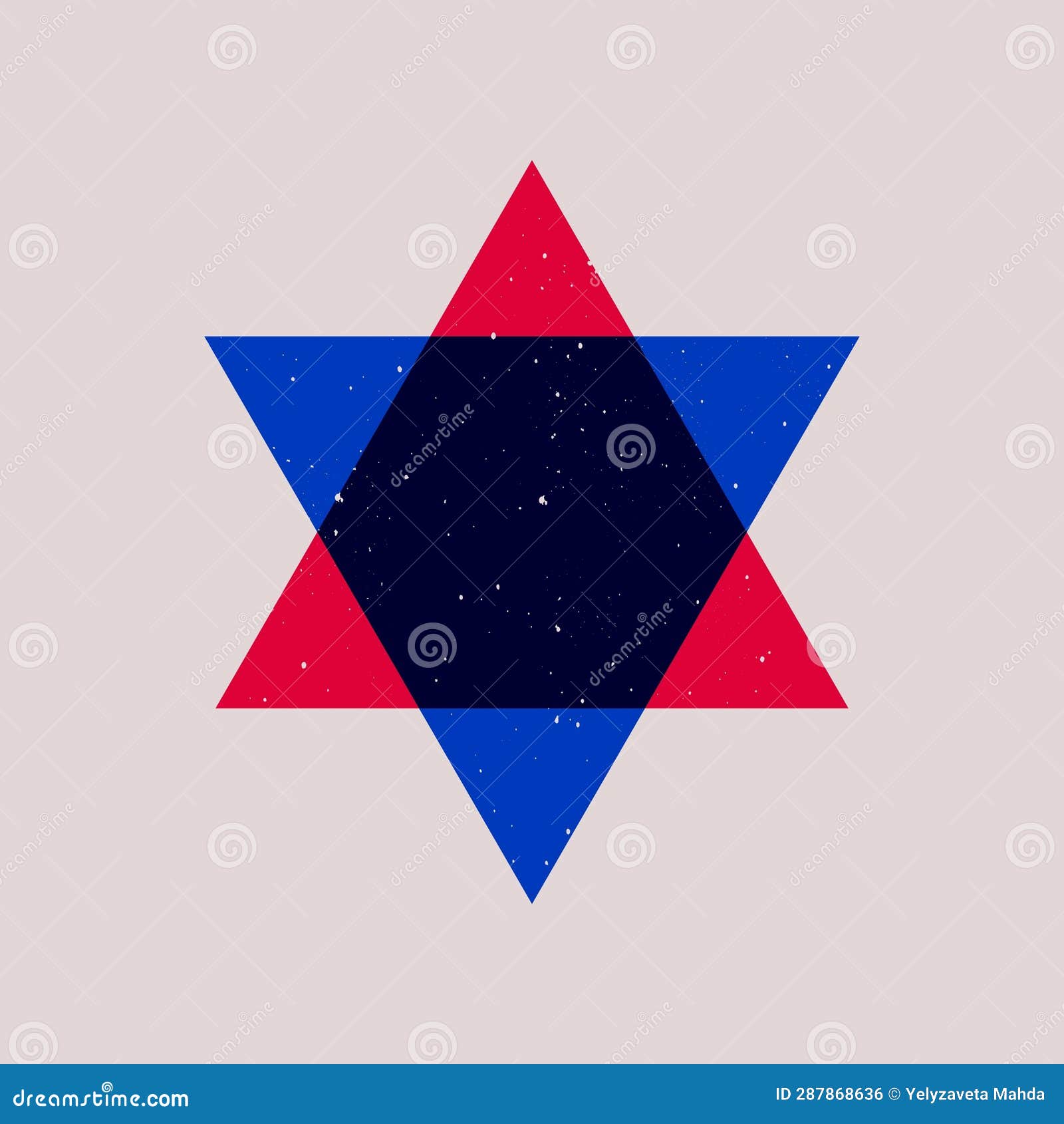 Geometric Memphis Shapes Riso Print Effect. Minimal Abstract Triangles ...