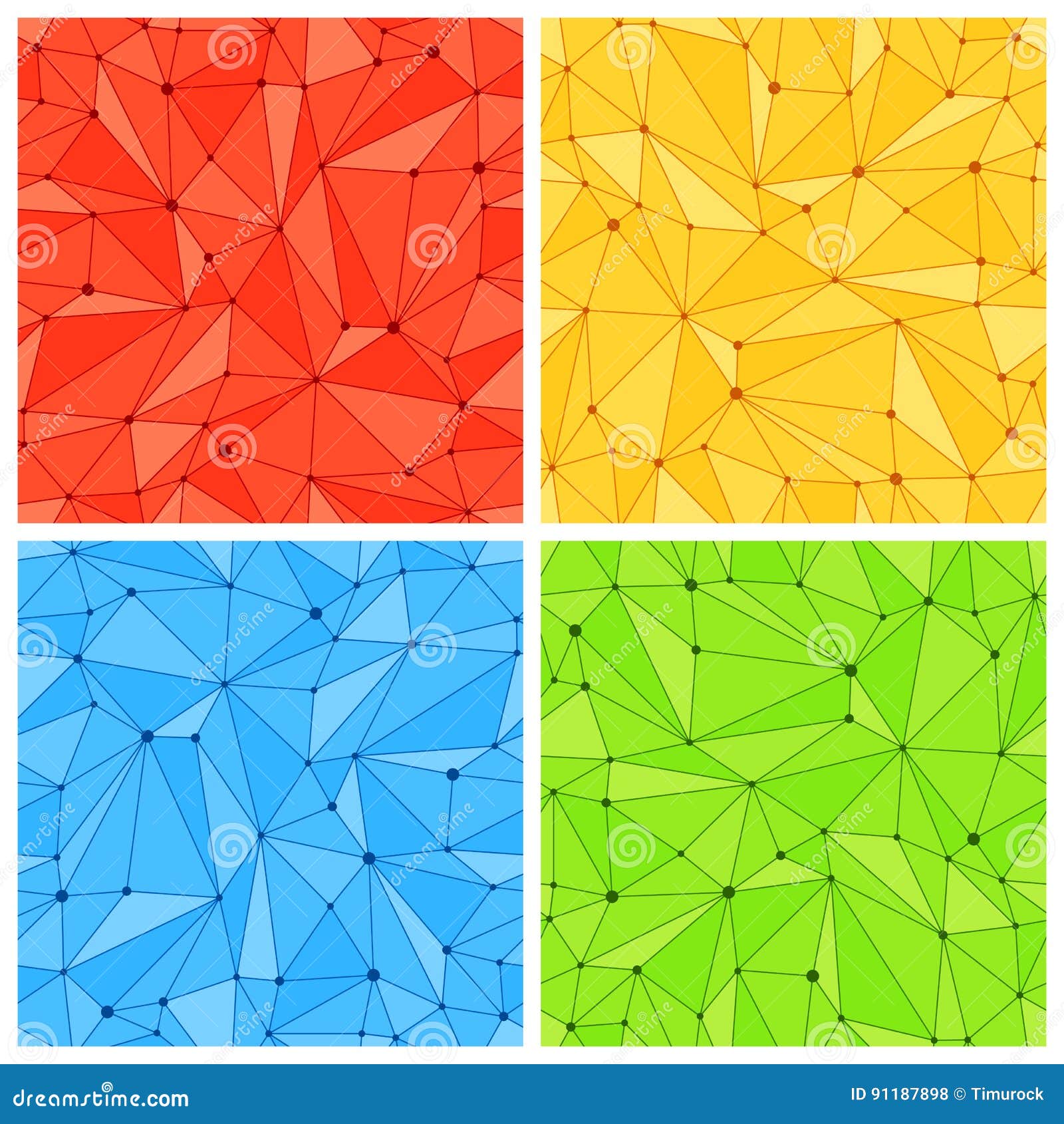 Geometric Mesh Seamless Patterns Stock Vector - Illustration of ...