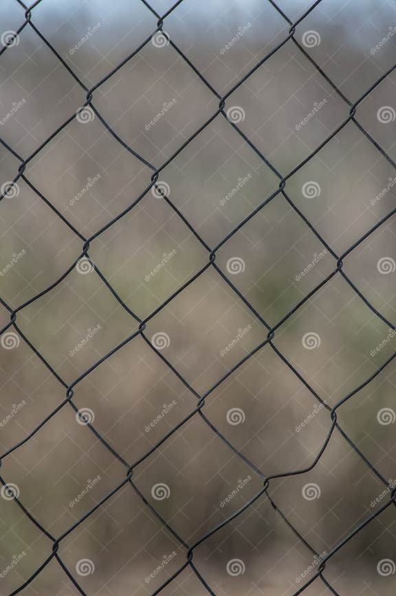 Geometric Mesh of a Wire To Divide Two Properties Stock Photo - Image ...