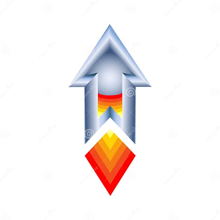 Geometric Metal-plastic Rocket, Fire Arrows and Space Pointer. Mini ...