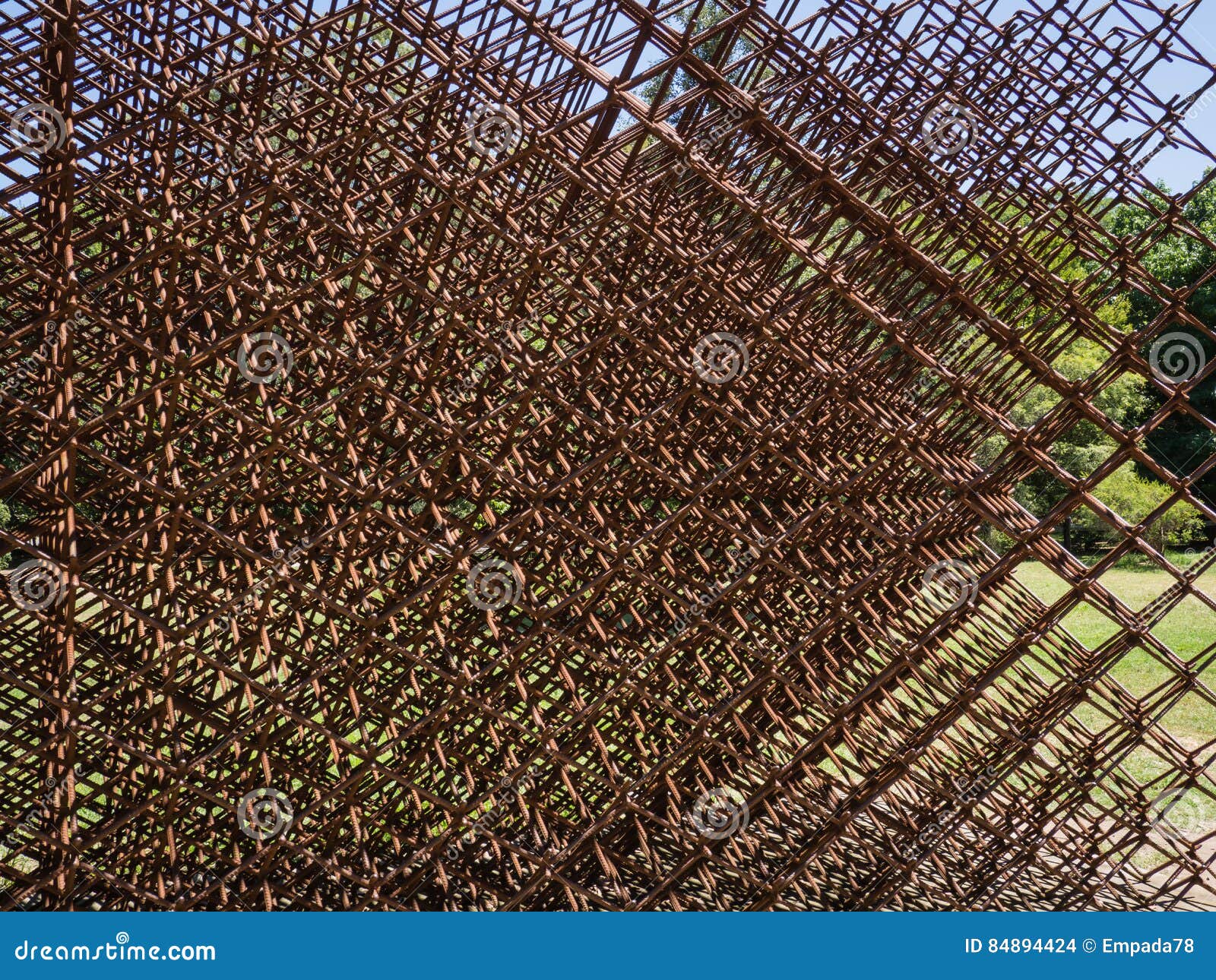 Geometric Metal Sculpture stock photo. Image of structure - 84894424