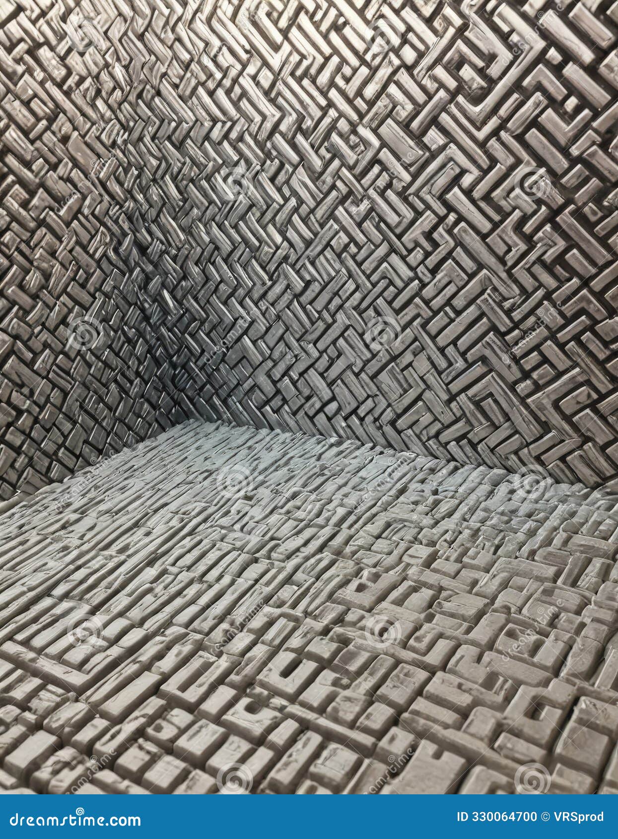 Geometric Metal Wall Tiles with Light and Shadow Stock Photo - Image of ...