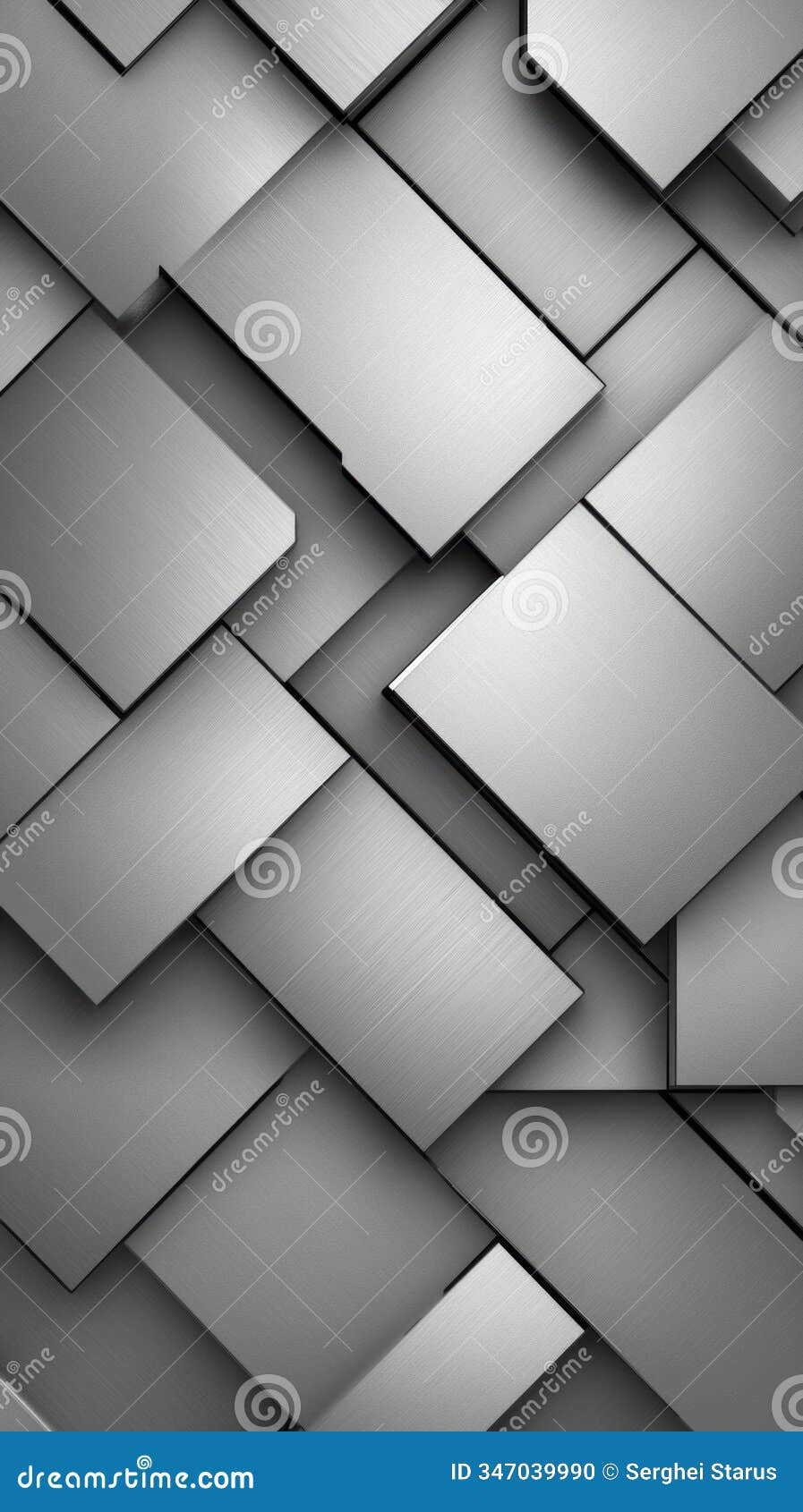 Geometric Metallic Pattern with Overlapping Rectangular Panels, AI ...