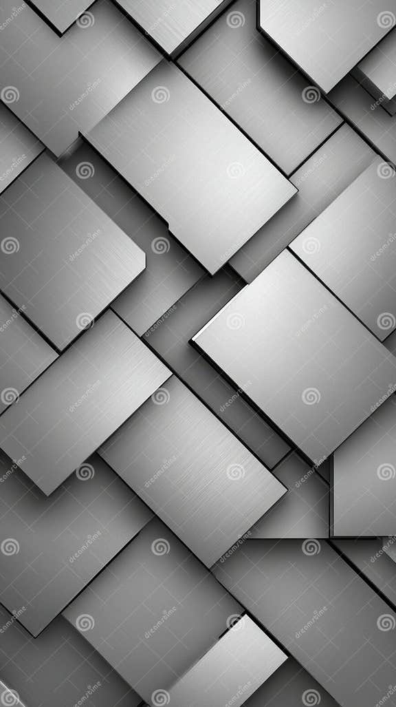 Geometric Metallic Pattern with Overlapping Rectangular Panels, AI ...