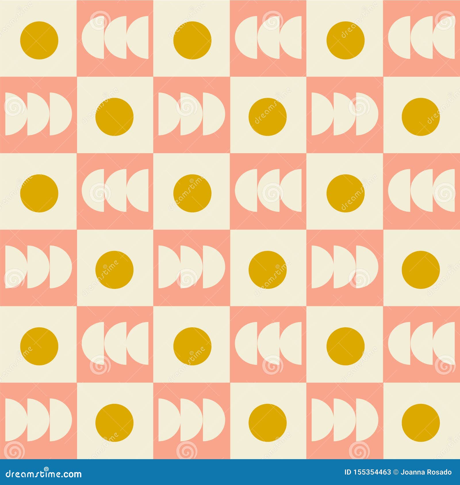 Geometric Mid Century Modern Style Seamless Pattern. Stock Vector ...