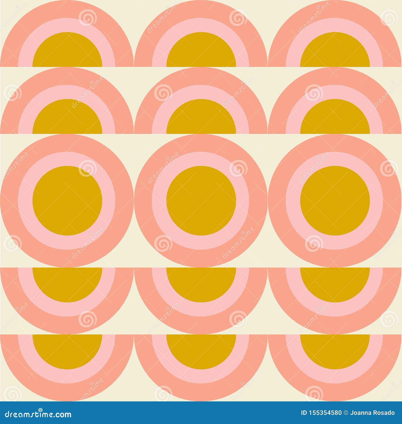 Geometric Mid Century Modern Style Seamless Pattern. Stock Vector ...