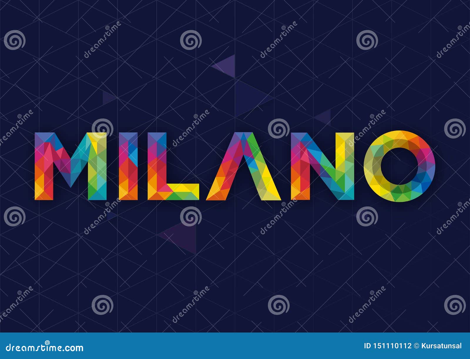 Geometric Milano City Vector Design Stock Vector - Illustration of ...
