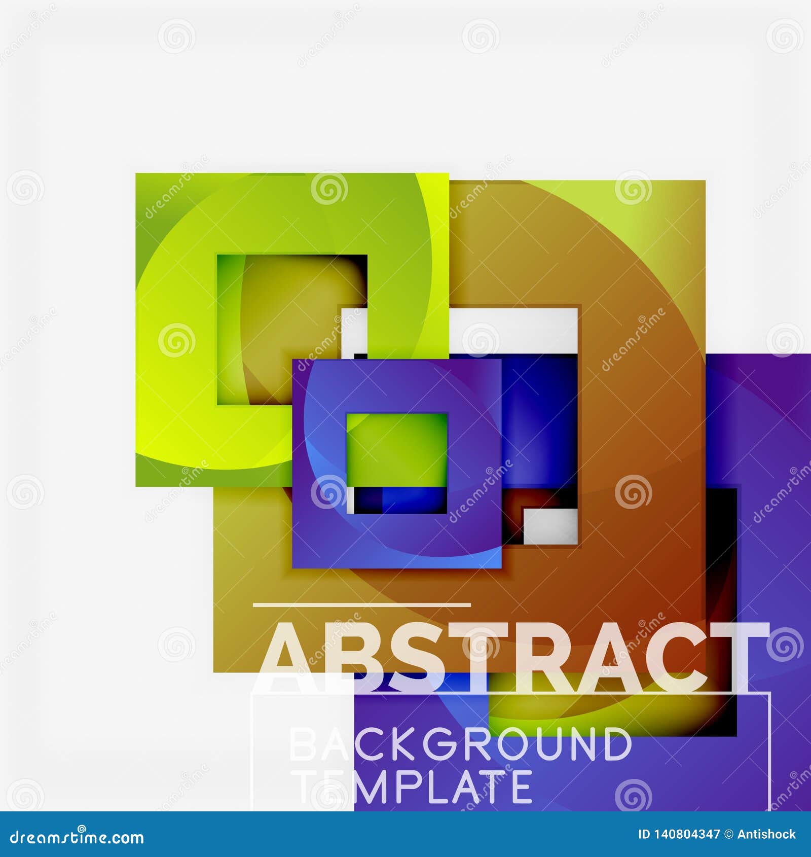 Geometric Minimal Abstract Background with Multicolored Squares ...