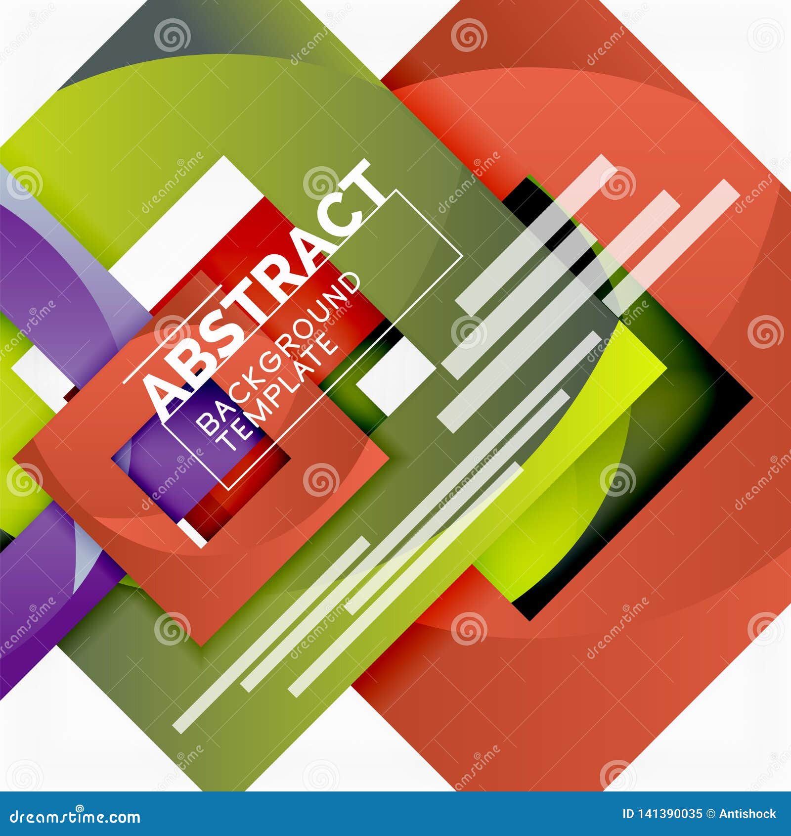 Geometric Minimal Abstract Background with Multicolored Squares ...