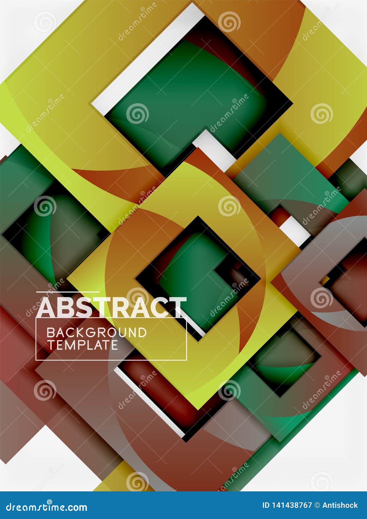 Geometric Minimal Abstract Background with Multicolored Squares ...
