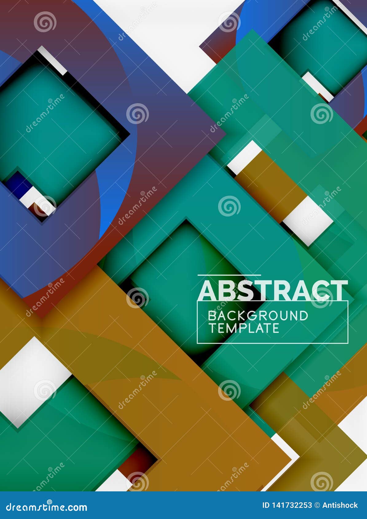 Geometric Minimal Abstract Background with Multicolored Squares ...