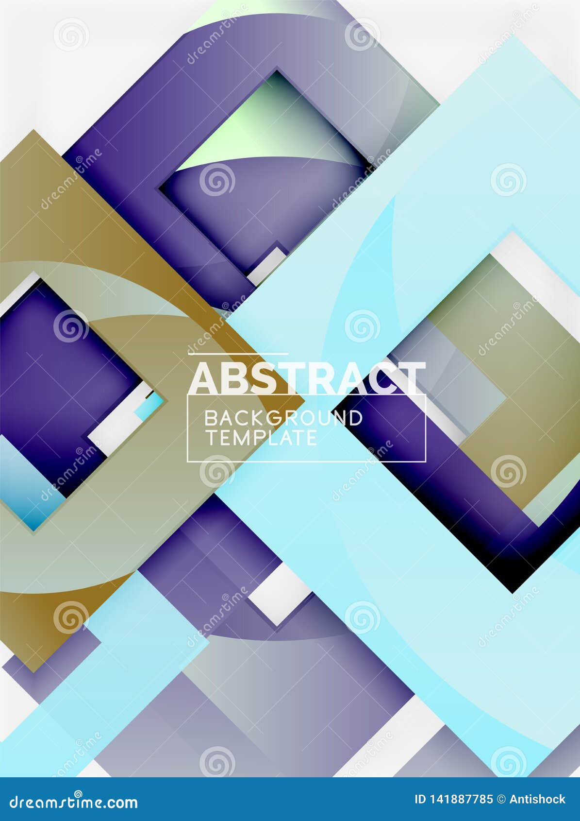 Geometric Minimal Abstract Background with Multicolored Squares ...