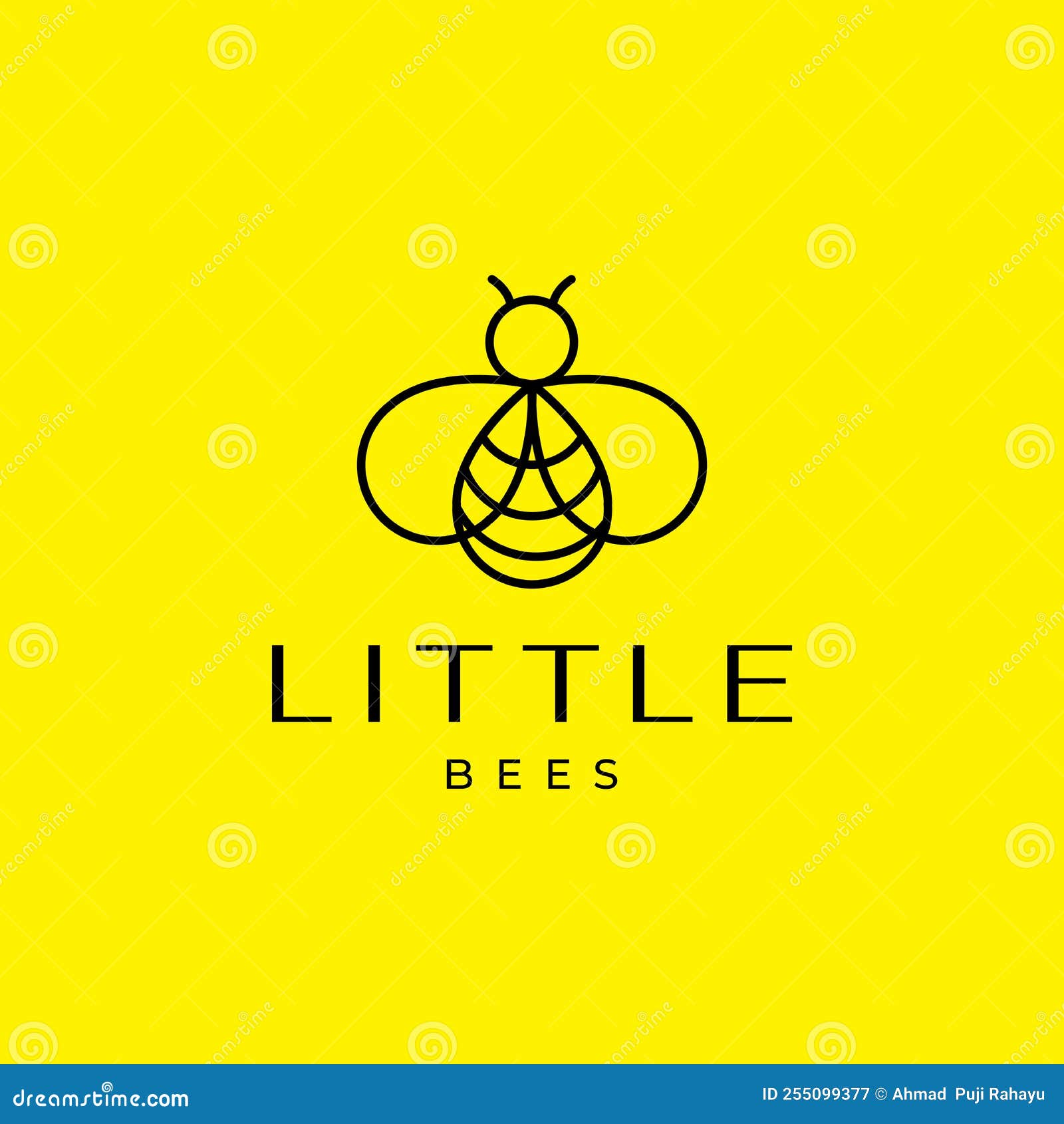 Geometric Minimal Bee Logo Design Stock Vector - Illustration of hive ...