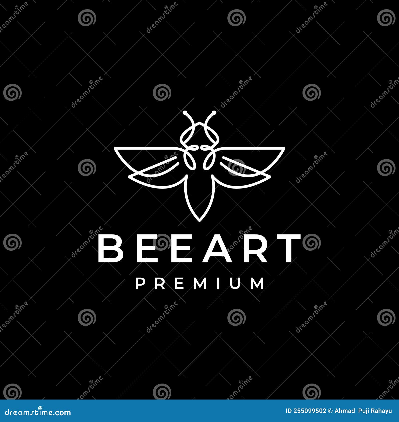 Geometric Minimal Bee Modern Logo Design Stock Vector - Illustration of ...