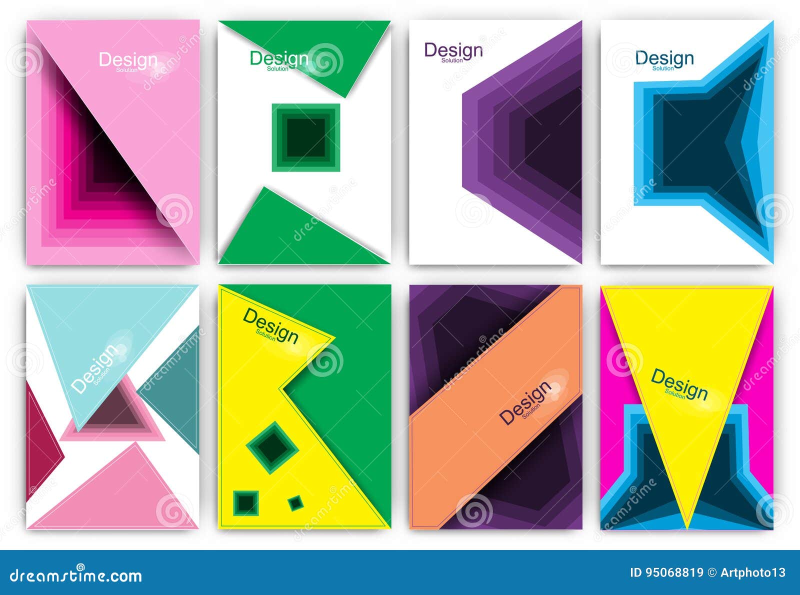 Geometric Minimal Gradients Set Design Stock Vector - Illustration of ...