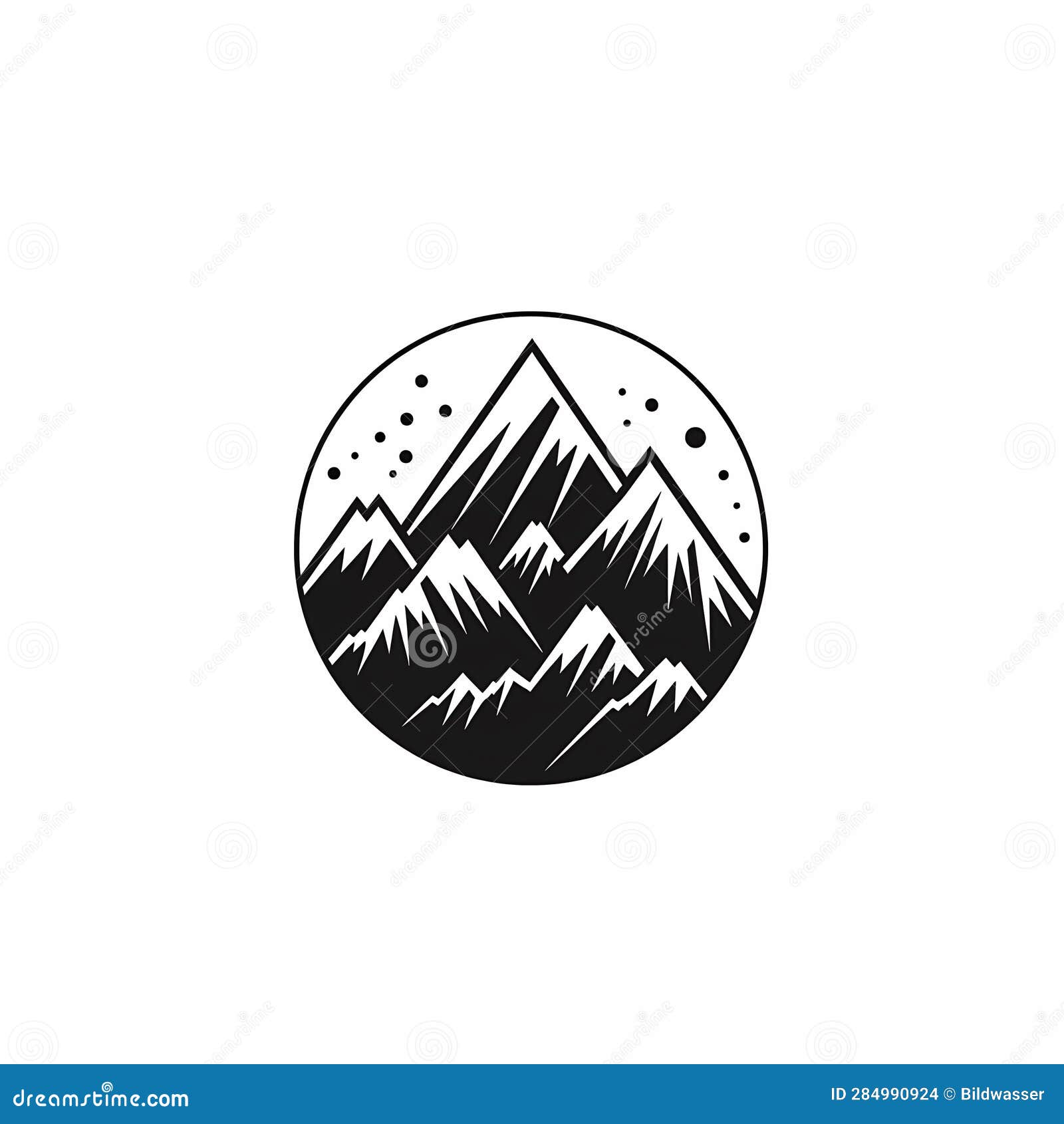 Geometric Minimal Mountain Logo. Generative Ai Design Stock ...