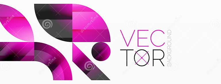 Geometric Minimalism with Triangles and Circles. Blend of Basic Shapes ...